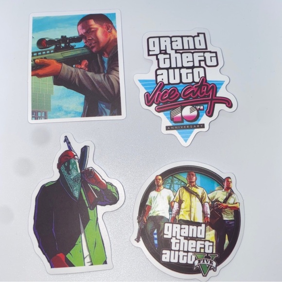 The Game | Art | 4x Lot Of Gta 5 Animated Series Exclusive Stickers 5 ...
